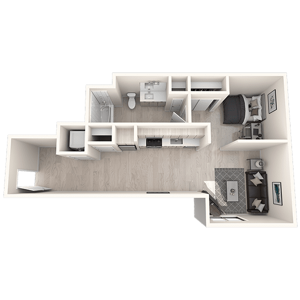Studio 1-5 Bedroom Student Apartment Floor Plans | Trailside Student Living