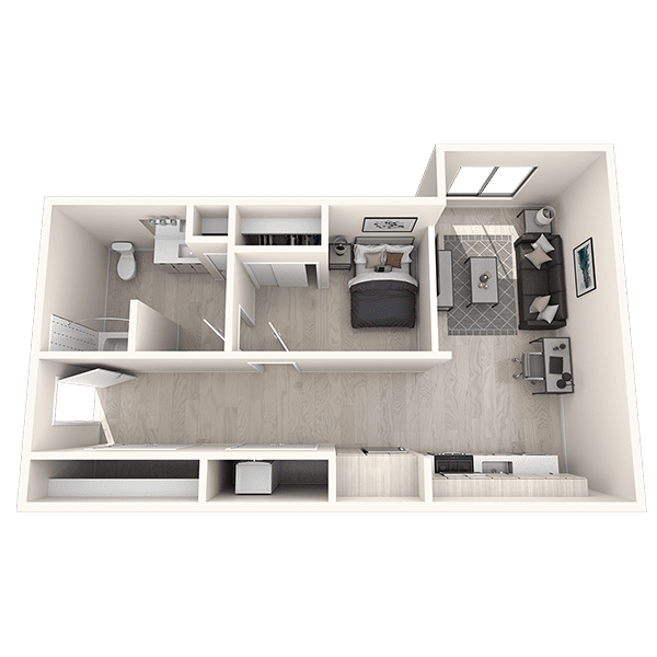 Studio 1-5 Bedroom Student Apartment Floor Plans | Trailside Student Living